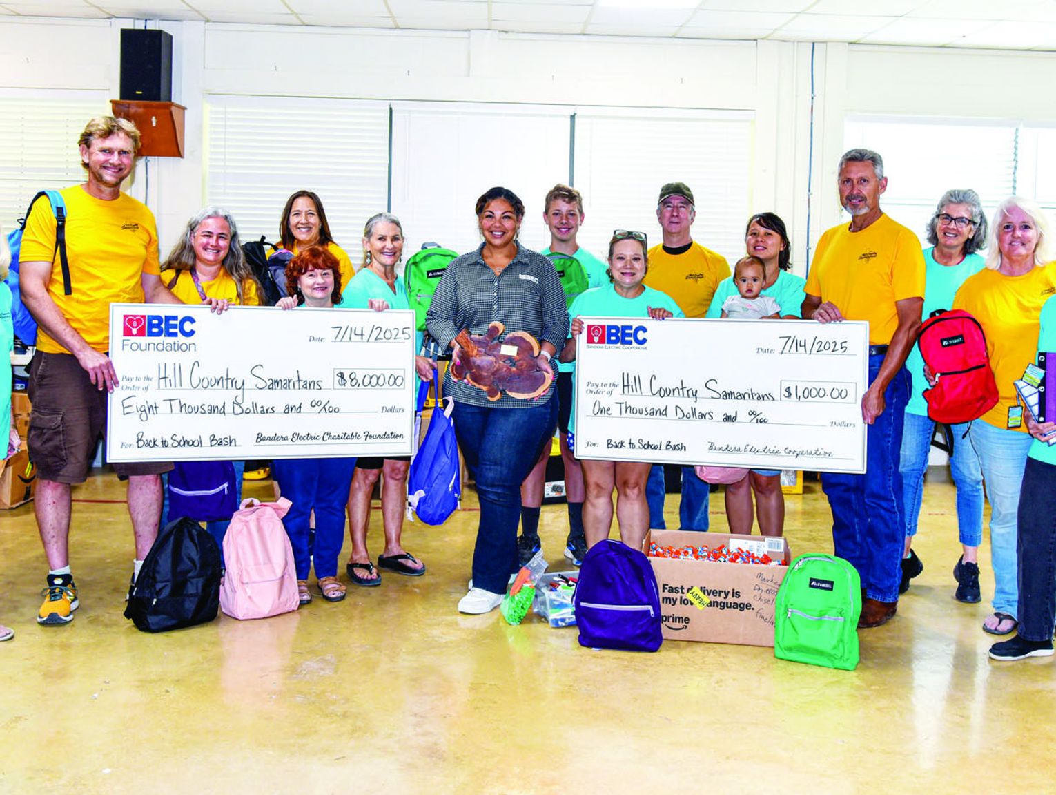 BEC Foundation, BEC donate $9,000 to school bash